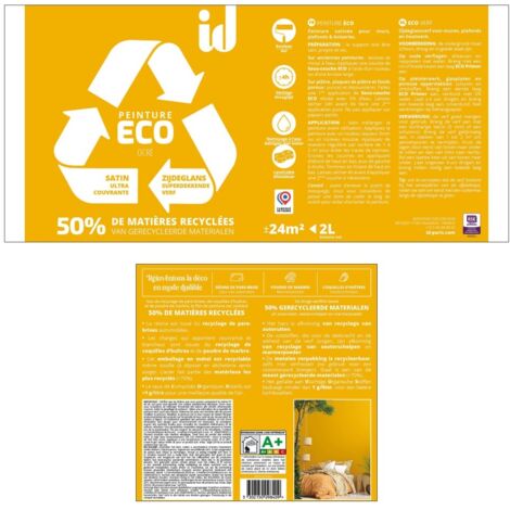Pintura para paredes/techos color ocre ID Eco satinado 2 l ID