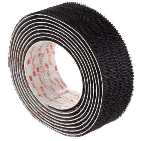 2 rollos de cinta adhesiva de velcro para interiores Scotch negra, 300 ...