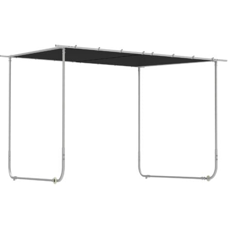 Outsunny pérgola 3x3 m cenador de jardín con ruedas protección UV 30 ...