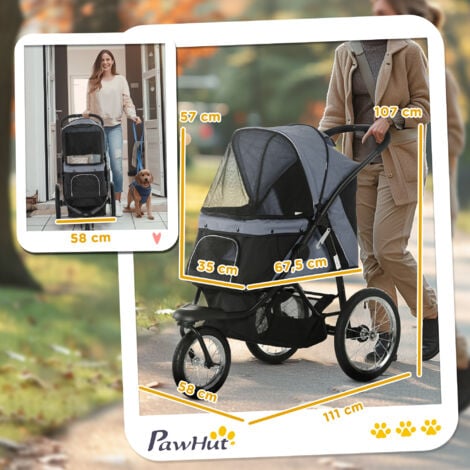 PawHut carrito para perros medianos pequeños con cesta de almacenaje ...