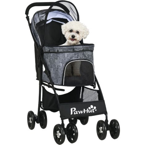 PawHut carrito para perros pequeños plegable con cesta de almacenaje ...
