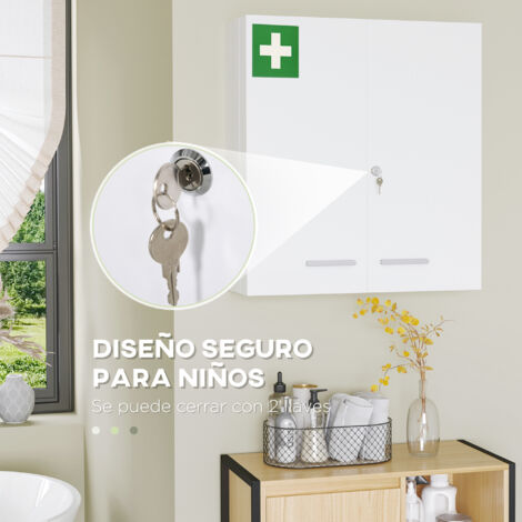 kleankin botiquín de pared de acero de primero auxilios botiquín para ...