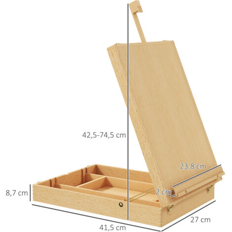 Vinsetto caballete de mesa ajustable caja de caballete de madera con 5 ...