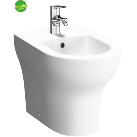 Bidet a terra filo parete in ceramica bianca serie zentrum VITRA