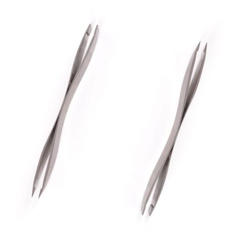 Pinzetta con doppie punte in acciaio inossidabile grigio da 10,5 cm