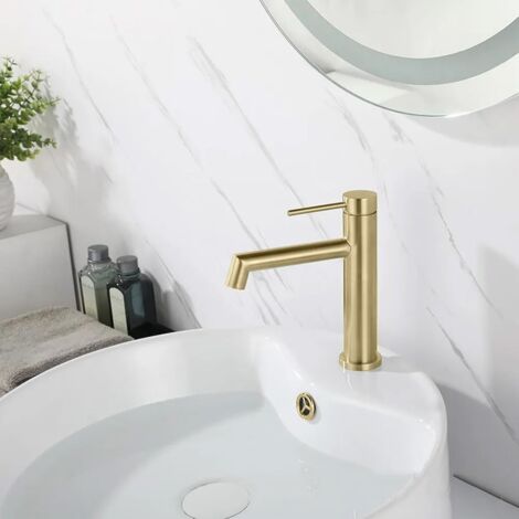 GRIFO de LAVABO REA FOSS GOLD BRUSH LOW