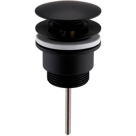 ENKI Universal Basin Waste Round Pop Up Solid Brass Black W68