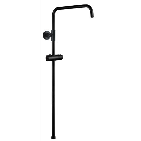 ENKI Carre Shower Riser Rail Adjustable Black 850-1080mm