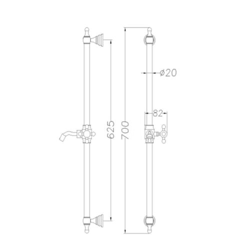 ENKI ES011 Traditional Shower Slider Riser Rail Kit Handset Hose ...