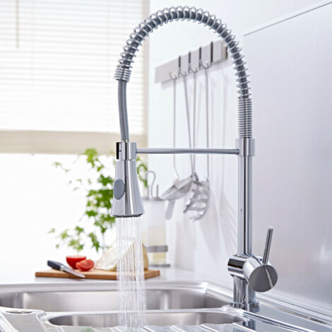 ENKI, Slinky, KT080 Modern Pull Out Kitchen Sink Mixer Tap Sprayer ...