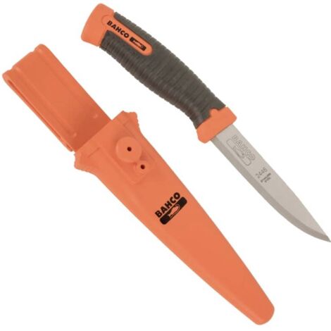 Bahco SB-2446 Coltello multiuso, impugnatura bicomponente Nero/Arancio ...