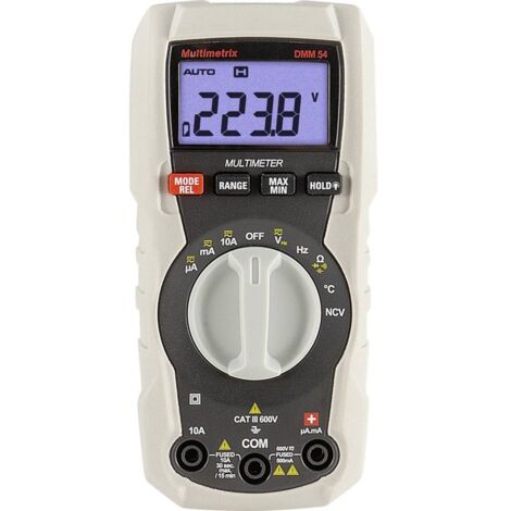 Multimetrix DMM 54 Multimetro portatile digitale CAT III 600 V Display ...