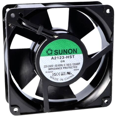 Sunon A2123-HBT.(7).GN Ventola assiale 230 V/AC 190.24 m³/h (L x L x A) 38 x 120 x 120 mm