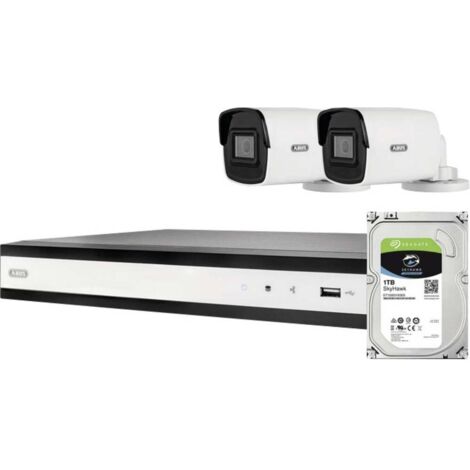 ABUS ABUS Komplett-Set mit 2 PoE Mini Tube-Kameras + Rekorder ...