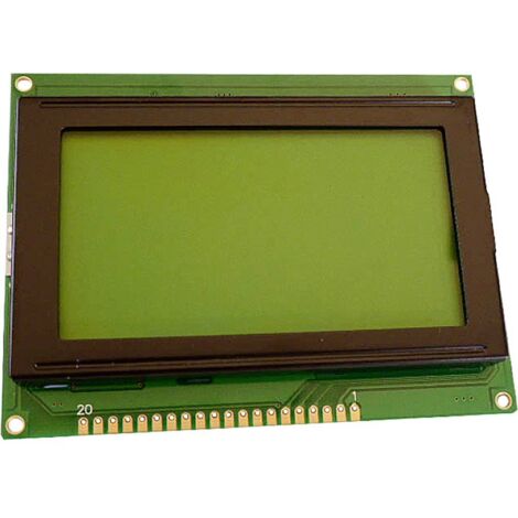 Display Elektronik Display LC Nero Giallo-Verde 128 x 64 Pixel (L x A x ...