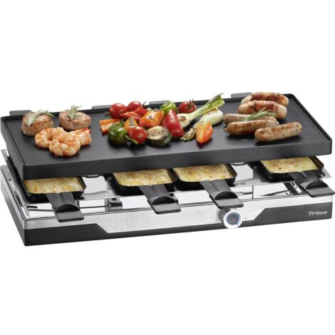 Trisa 7610.7512 Raclette Rivestimento antiaderente, 8 vaschette, Spia ...