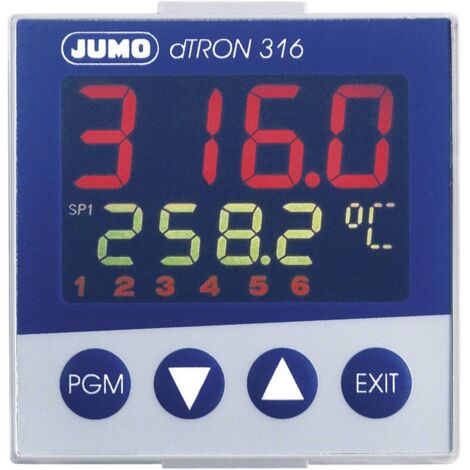 Jumo dTRON 316 PID Termostato Pt100, Pt500, Pt1000, KTY11-6, L, J, U, T ...
