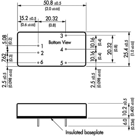 TracoPower TEN 10-1223 Convertitore DC/DC da circuito stampato 12 V/DC ...
