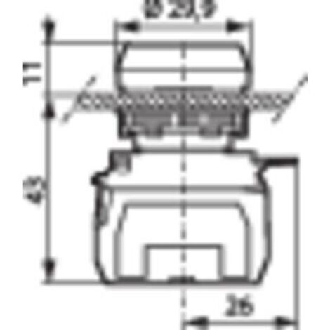 BACO BAL21AH20L L21AH20L Pulsante Anello frontale in plastica, cromato ...
