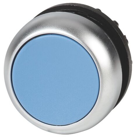 Unità M22-DR-B, pulsante piatto blu, antiritorno