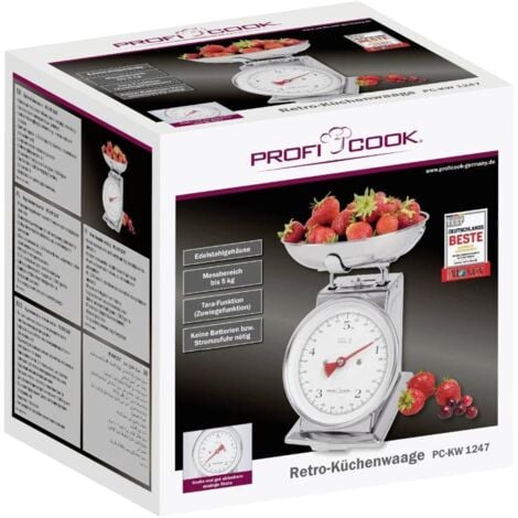 Profi Cook PC-KW 1247 Bilancia da cucina analogica con contenitore di ...