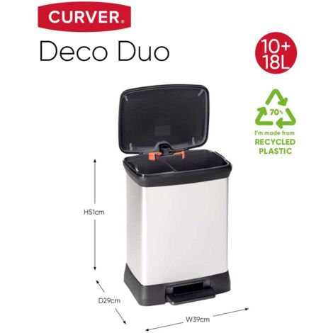 Curver DECO Bin 240638 Bidone della spazzatura 30 l (L x A x P) 390 x ...