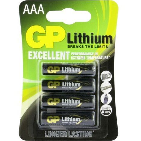 GP GP24LF359C4 Batteria Ministilo (AAA) Litio 1.5 V 4 pz.
