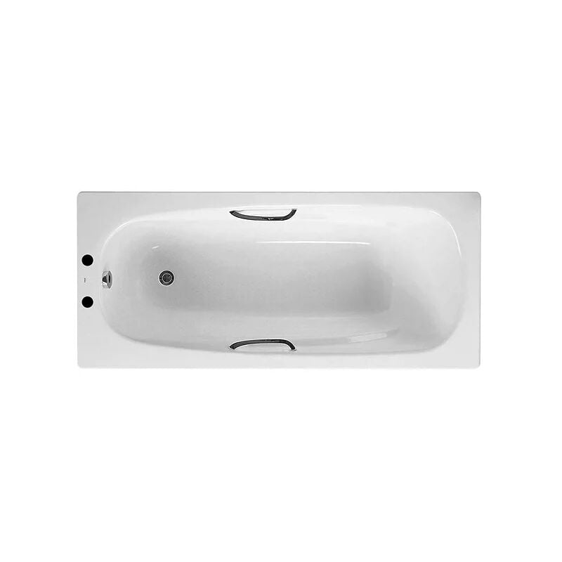 Roca Unbranded Steel Enamel Bath 1500mm x 700mm with Grips Anti-Slip ...
