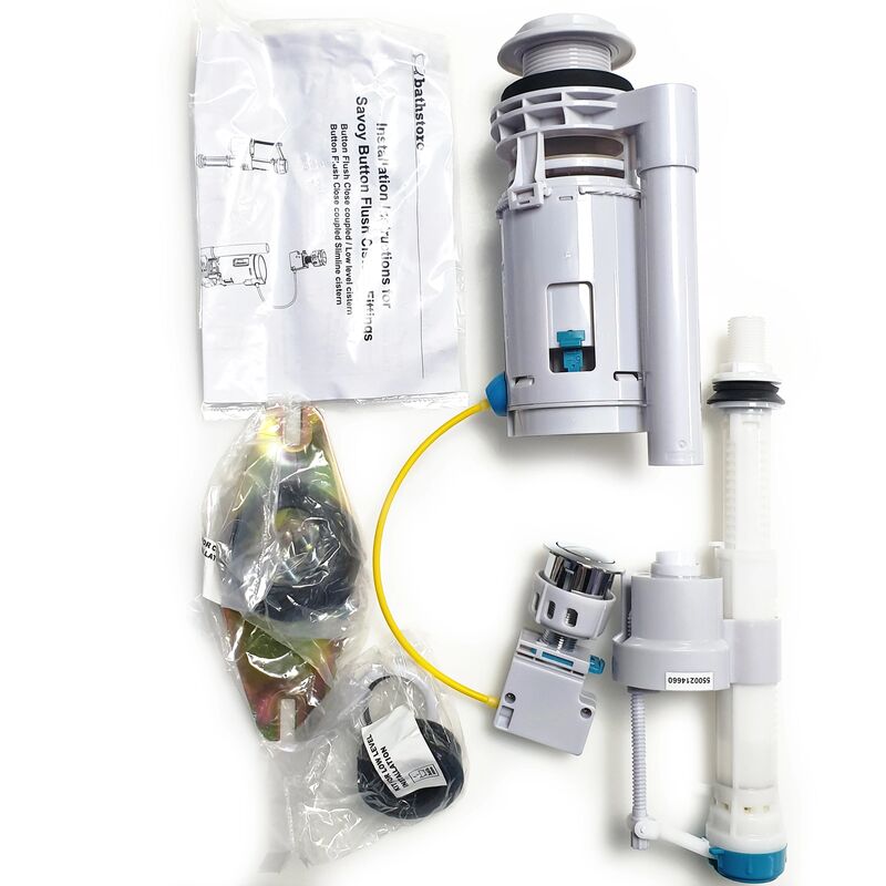 Bathstore Savoy Close & Low Level Toilet Cistern Fittings With Push ...