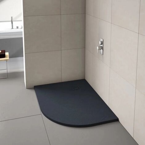 Merlyn TrueStone Graphite Offset Quad Shower Tray 1000x800mm RH
