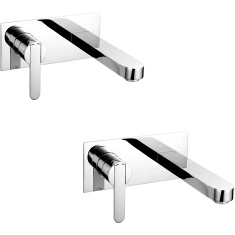 Francis Pegler Strata Tap Set Wall Mounted Basin Mono & Bath Filler Chrome