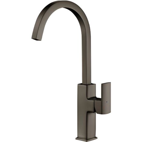 Francis Pegler Marata Square Spout Kitchen Mixer Tap One Handle Gunmetal
