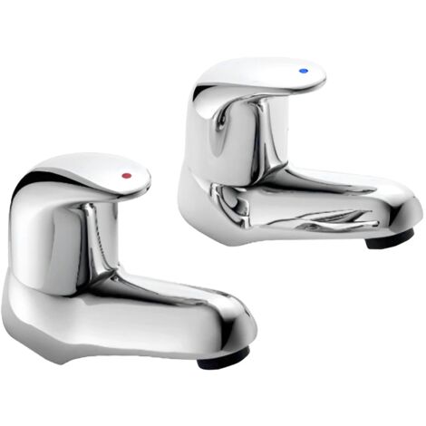 Francis Pegler Haze Bath Taps Pair Chrome Lever Style