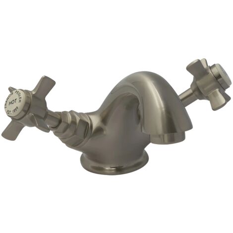 Francis Pegler Sequel Basin Mono Mixer Tap in Brushed Nickel Inc Pop Up ...