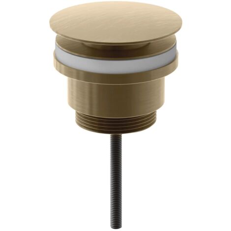 Universal Push Basin Waste Click Clack in Brushed Brass Finish