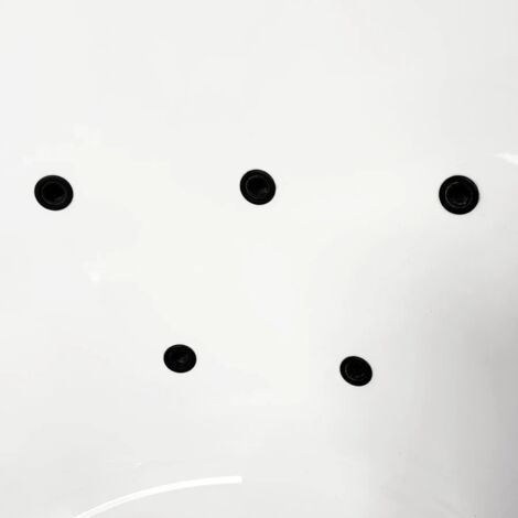 Suma Whirlpool Spa Bath 1600 x 700mm Square Style with Black Jets ...