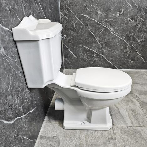 Legend Traditional Victorian Style Close Coupled Toilet With Soft Close ...