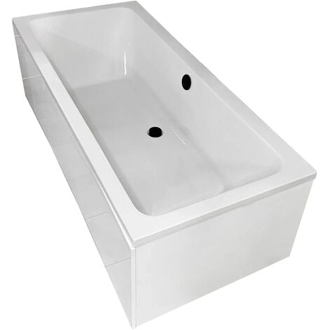 1700mm x 700mm Double Ended Square Bath with Panel Options, with ...