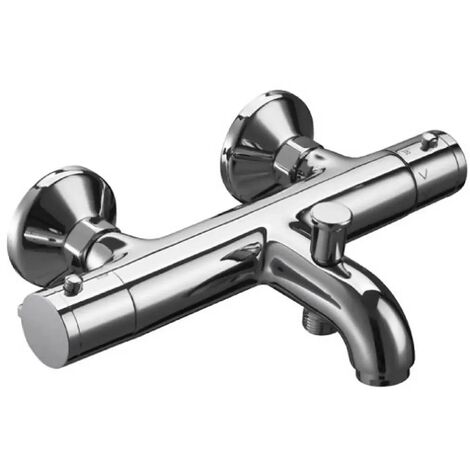 Metro Comfort Chrome Wall Mounted Bath / Shower Mixer Tap with Riser ...