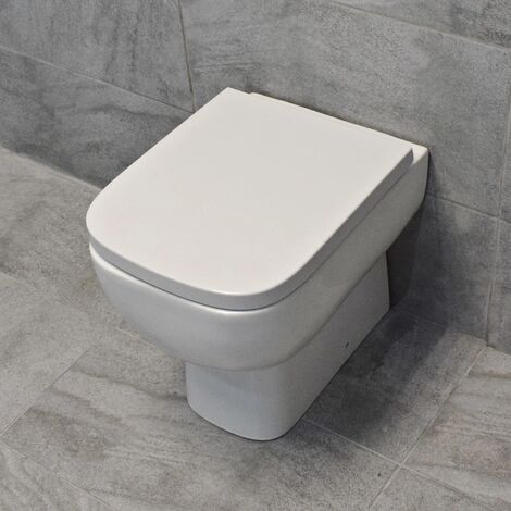 Rak Series 600 Back to Wall Rimless Toilet Pan Including Seat WC, With ...