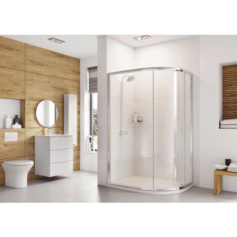 Roman Haven 6 One Door Offset Quadrant Shower Cubicle Enclosure, 800-900