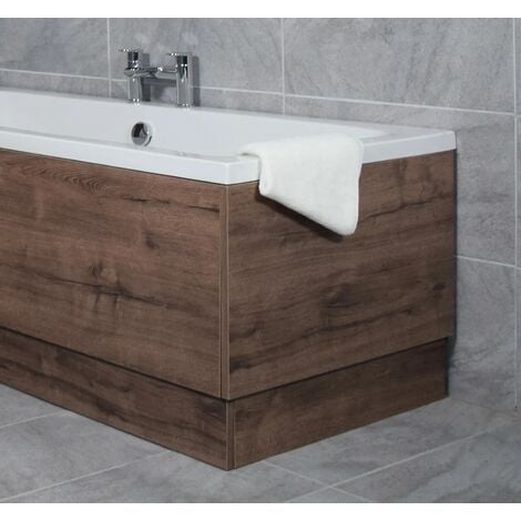 Heavy Duty MDF Bath Panels with a Walnut Oak Finish, Front panel