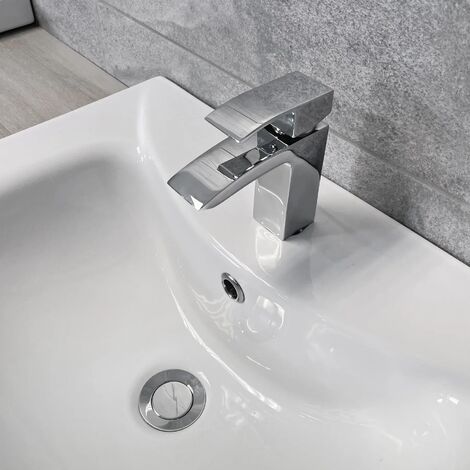 Mediterranean 1450mm Double Basin Sink Vanity Unit Set Bathroom Grey ...