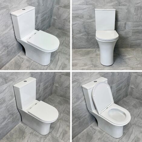 Cam Close Coupled Rimless Comfort Height Open or Closed Back Toilet Inc ...