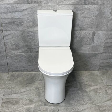 Cam Close Coupled Rimless Comfort Height Open or Closed Back Toilet Inc ...