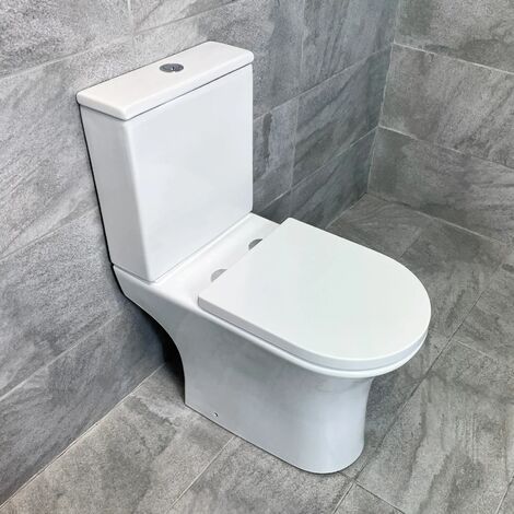 Cam Close Coupled Rimless Comfort Height Open or Closed Back Toilet Inc ...