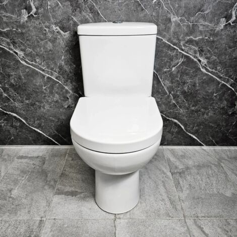 D Shape Modern Toilet Short Projection Close Coupled with Soft Close ...