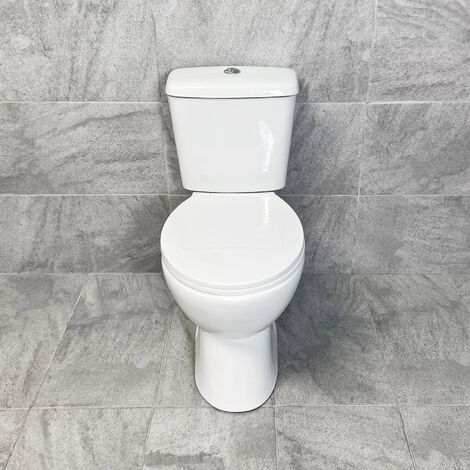 Gillian Rimless Close Coupled Toilet Modern Style with Soft Close Seat ...