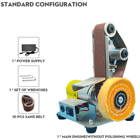 Ponceuse à bande électrique ponceuse multifonction bricolage rectifieuse de polissage-sans roue ...