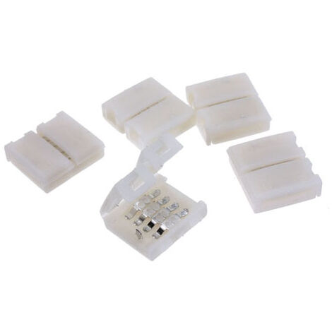 5x 10mm LED PCB Connecteur Adaptateur 4 Pin Female Pour Ruban Bande ...